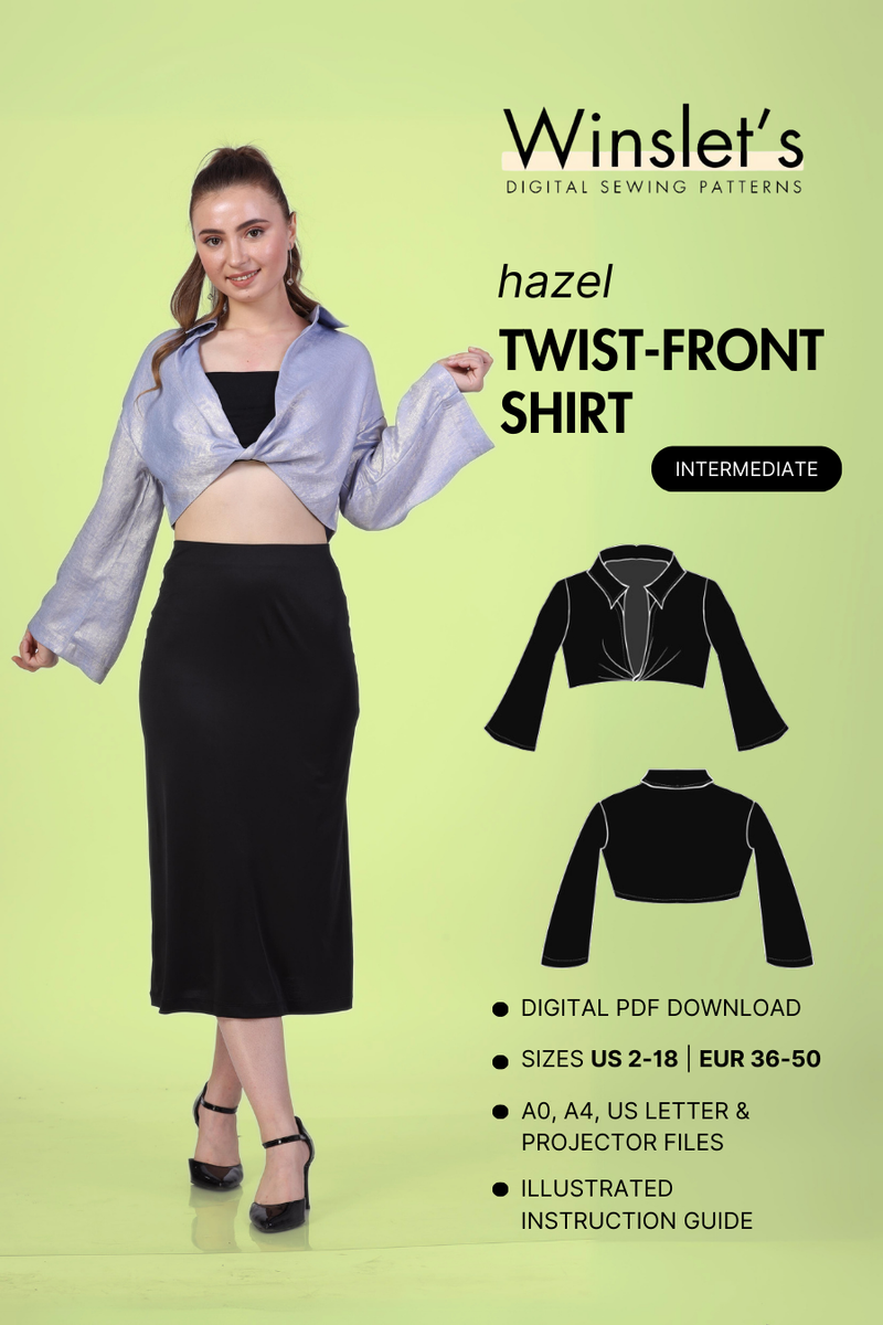 'Hazel' Shirt Sewing Pattern for Women| Winslet's – Winslet's Sewing Patterns