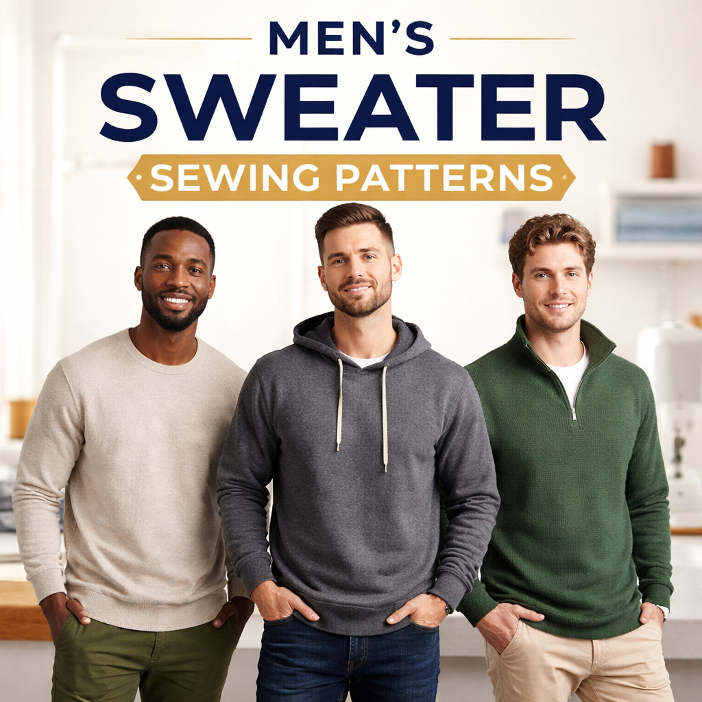 Men's Sweater Sewing Patterns | Instant PDF Downloads – Winslet's ...