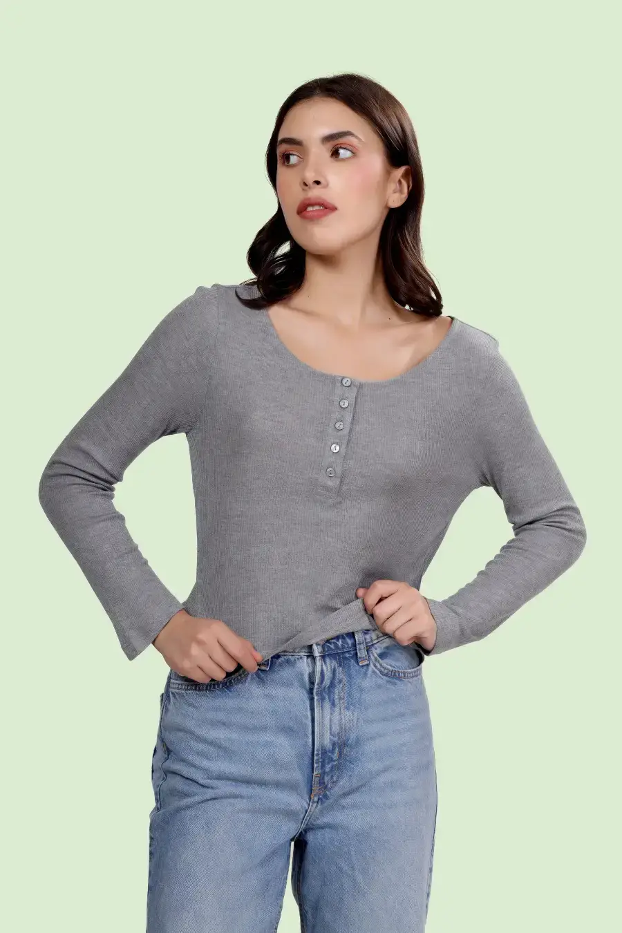Henley PDF Women's Tshirt Sewing Pattern | Long Sleeves | Buttoned ...