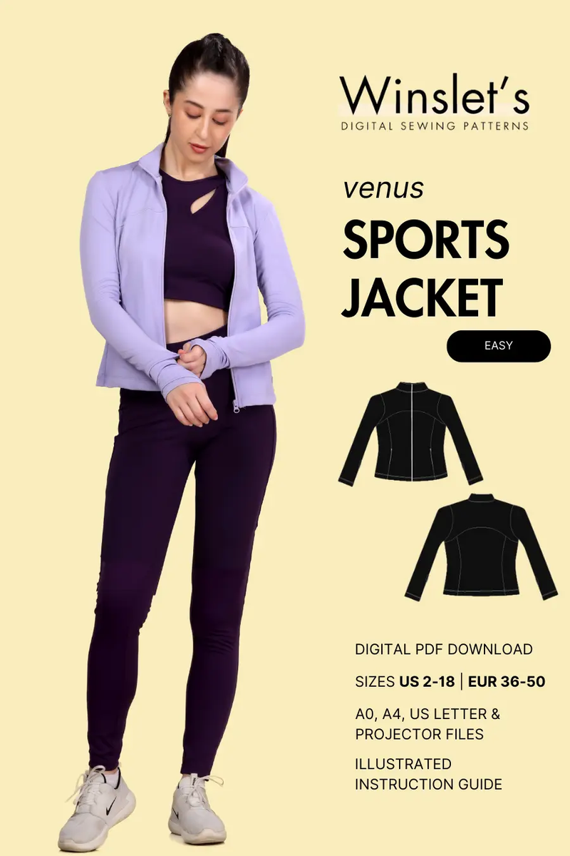 Sports Jacket Sewing Pattern - Venus
