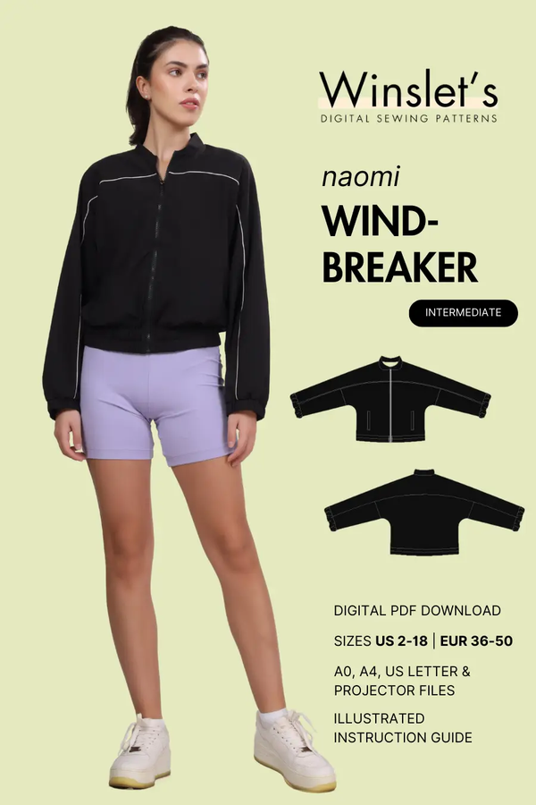 Windbreaker Sewing Pattern 'Naomi' - Craft Your Own Stylish Jacket