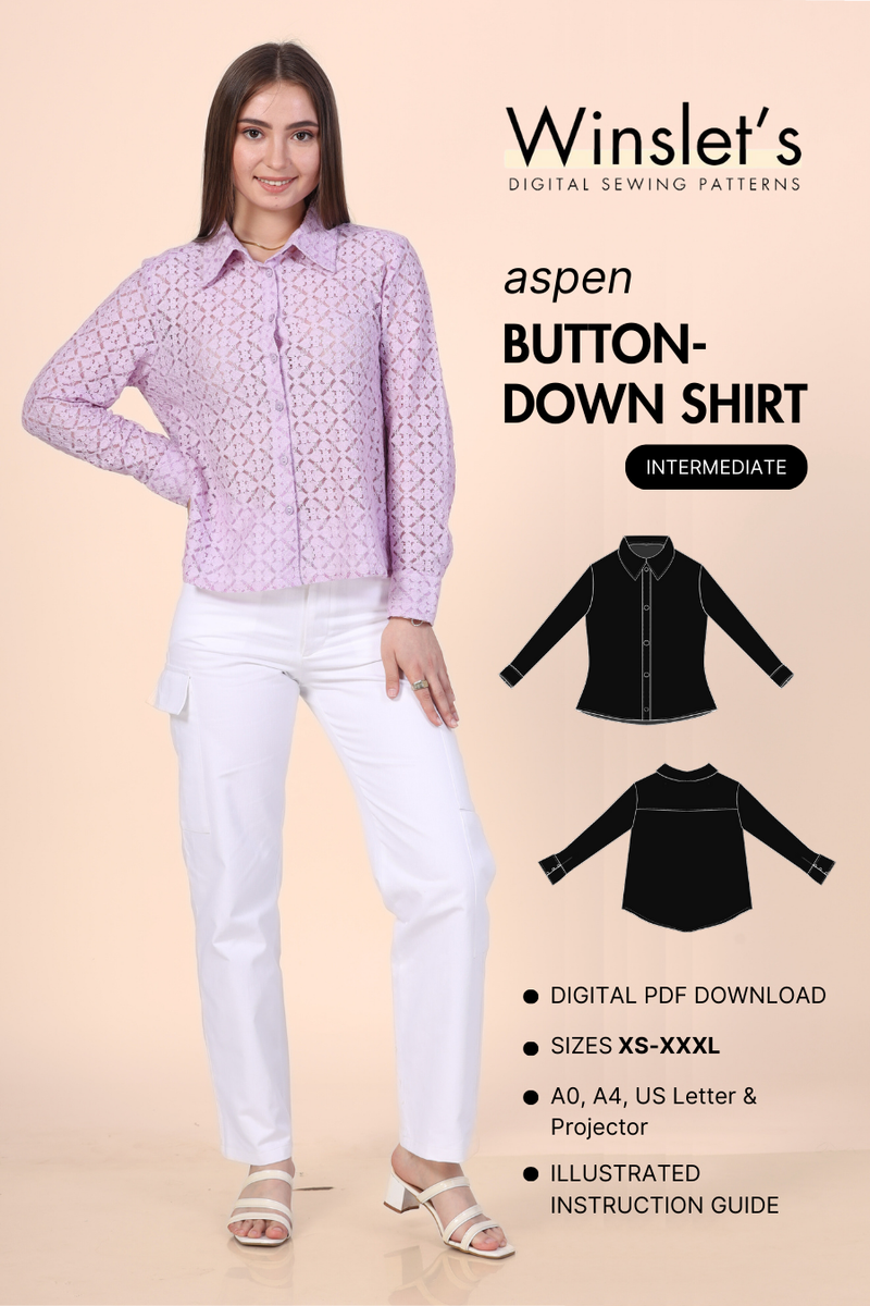 Winslet's Patterns 'Aspen' Button Down Shirt Sewing Pattern – Winslet's ...