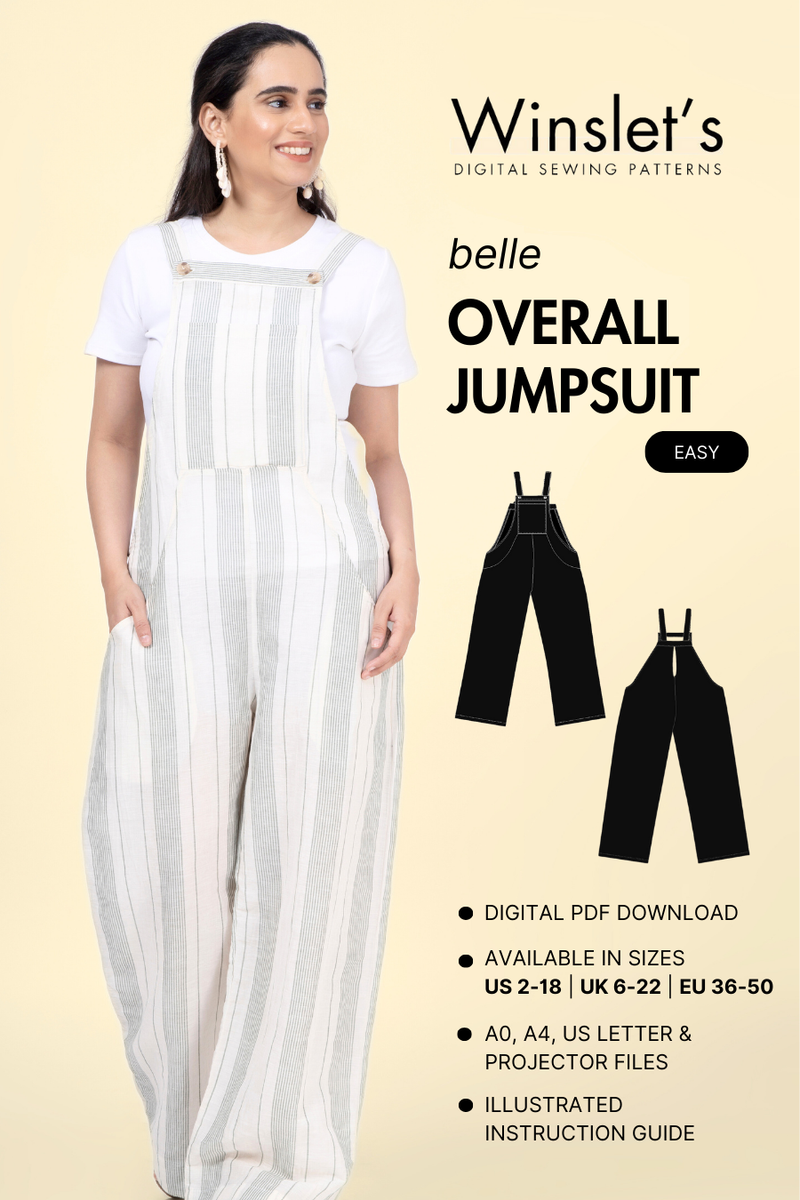 'Belle' Overall Jumpsuit Pattern by Winslet's| Best Overalls – Winslet ...