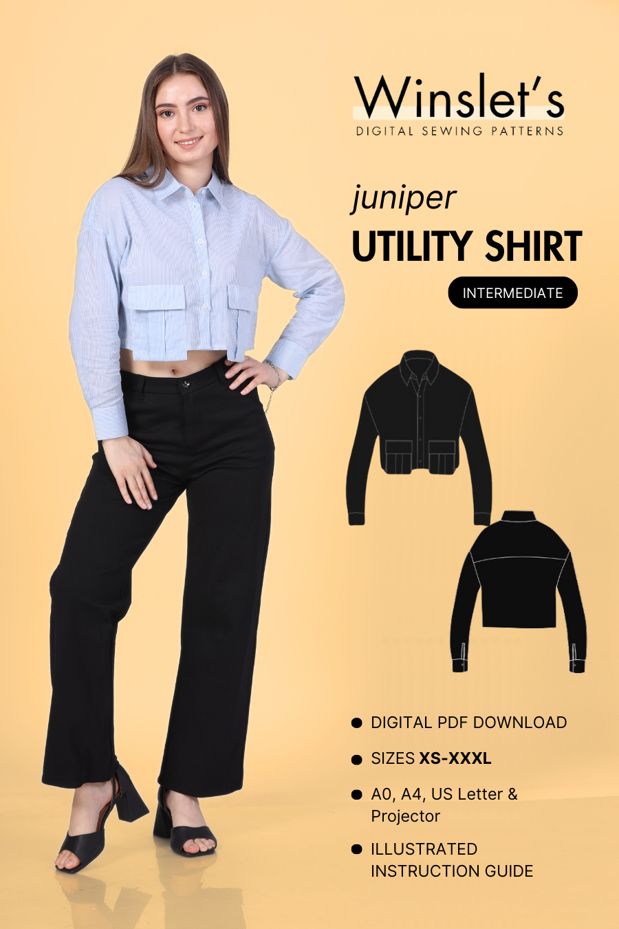 Winslet's Patterns 'Juniper' Utility Shirt Sewing Pattern – Winslet's Sewing Patterns