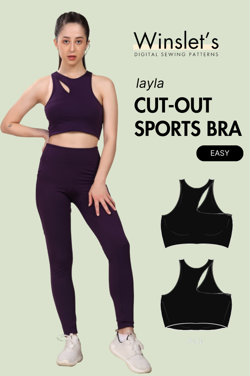 Sports Bra Activewear PDF Women's Crop Top Sewing Pattern | Athleisure ...