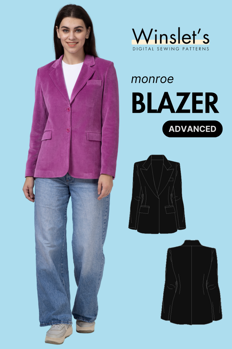 Women's Blazer Sewing Pattern PDF | Workwear Jacket | Long Sleeves ...