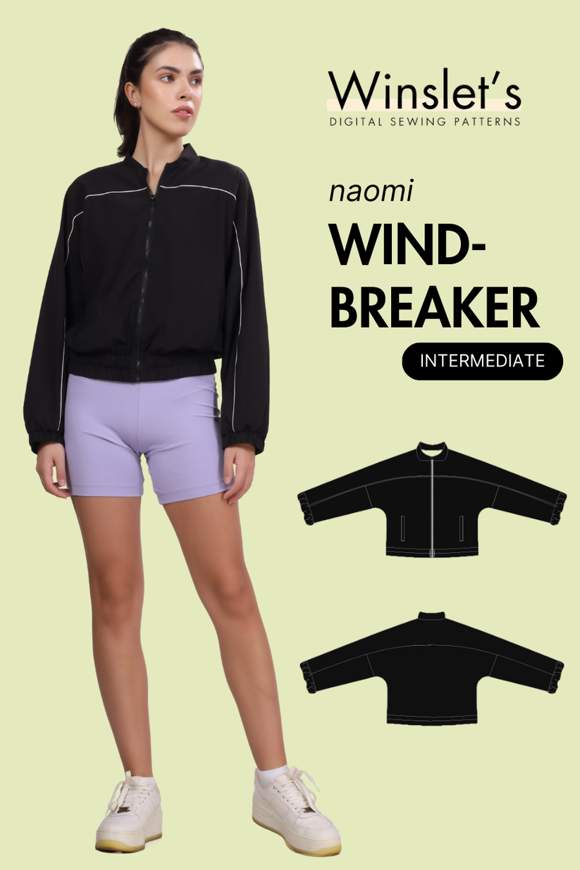 Windbreaker PDF Women's Jacket Sewing Pattern |Full Zipper Closure ...