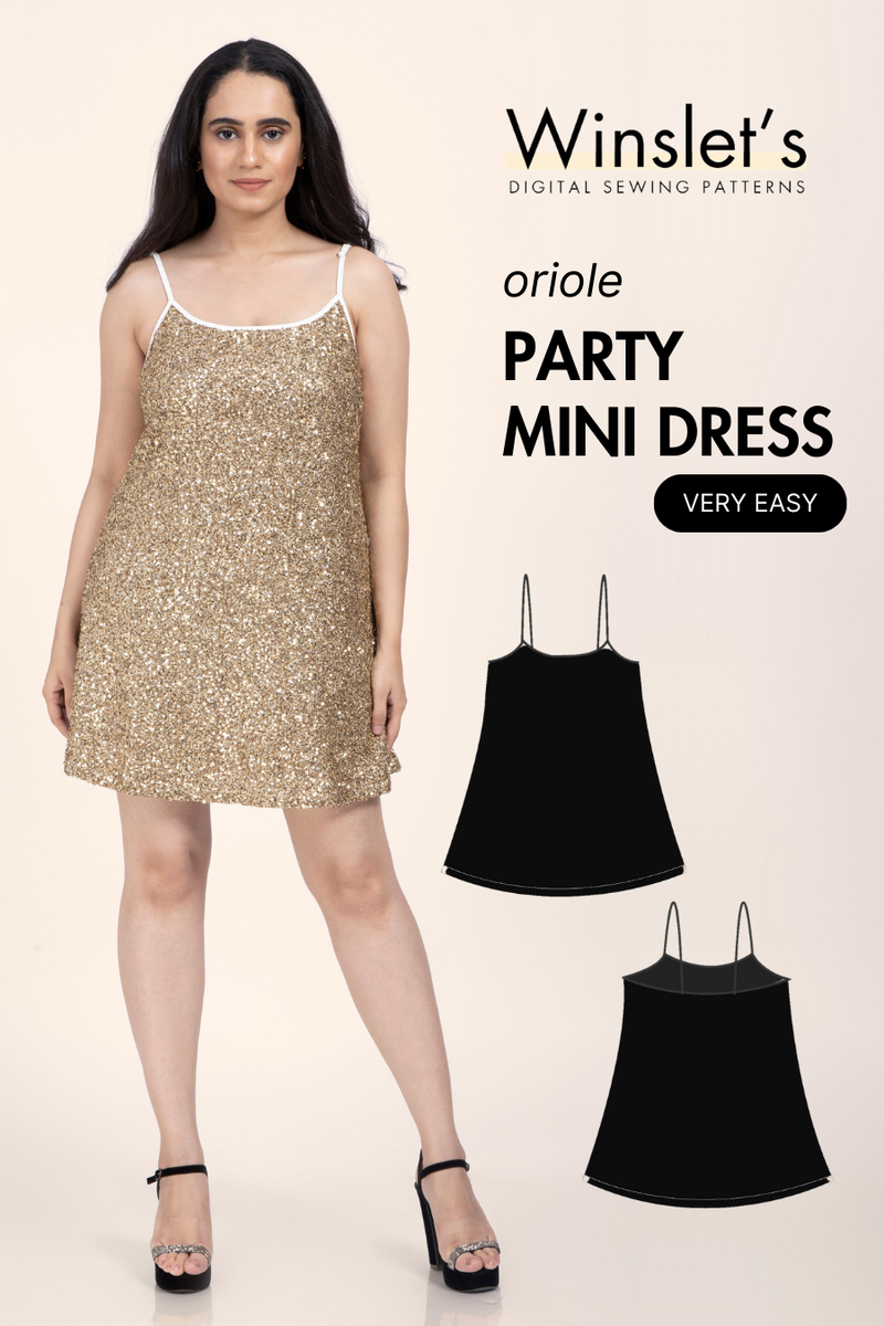 Party Mini Dress PDF Women's Sewing Pattern | Sleeveless | Strappy ...