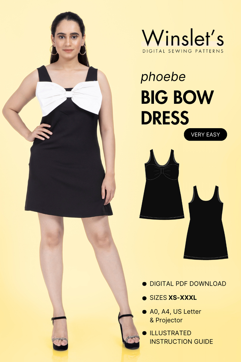 Winslet's Patterns 'Phoebe' Bow Dress Sewing Pattern – Winslet's Sewing ...