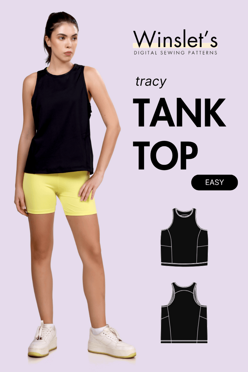 Tank Top PDF Women's Activewear Sewing Pattern | Sleeveless | High ...