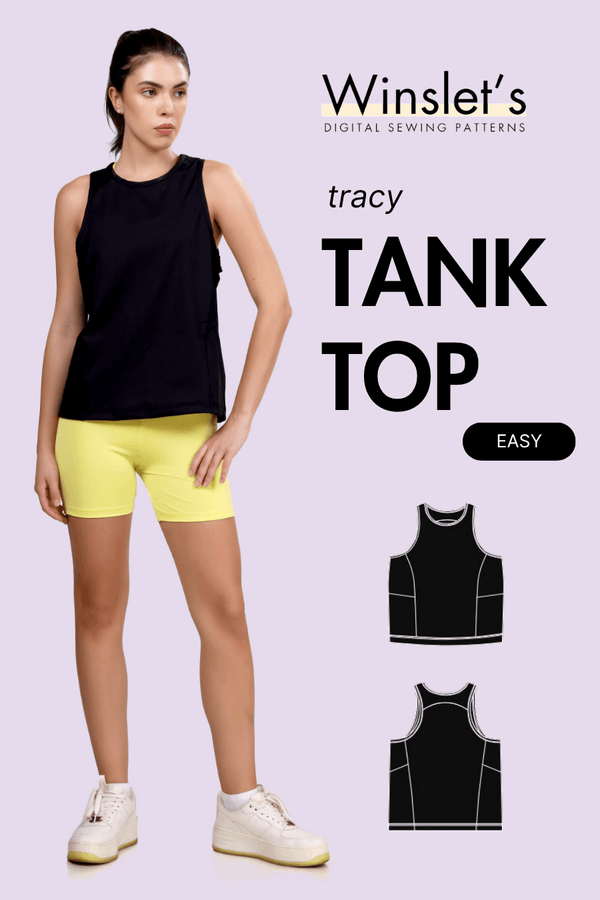 Tank Top PDF Women's Activewear Sewing Pattern | Sleeveless | High ...