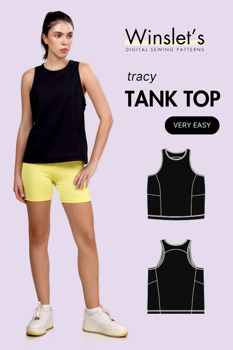 Tank Top PDF Women's Activewear Sewing Pattern | Sleeveless | High ...