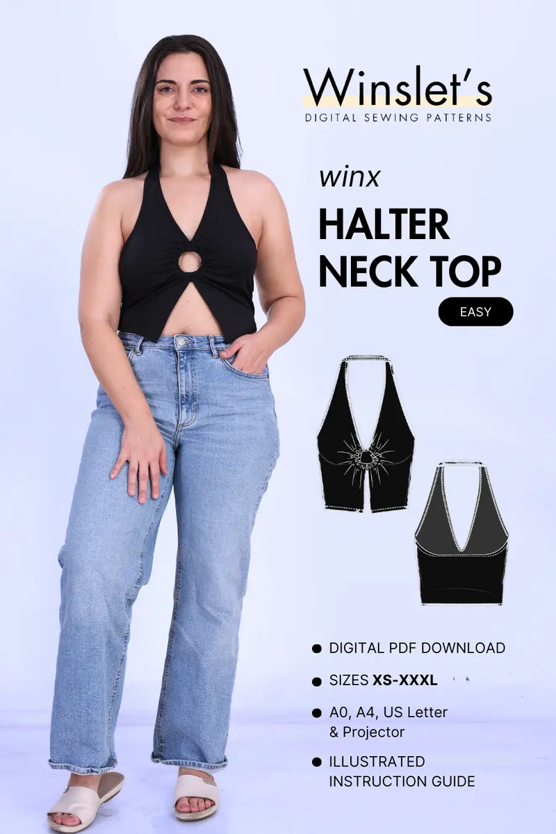 Halter Neck Top Sewing Pattern 'Winx' – Winslet's Sewing Patterns